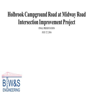 Final Presentation (Intersection Improvement Project) | PPT