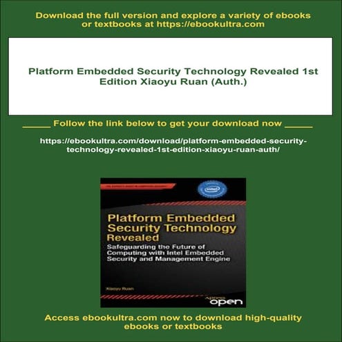 Platform Embedded Security Technology Revealed 1st Edition Xiaoyu Ruan ...