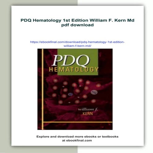 PDQ Hematology 1st Edition William F. Kern Md | PDF