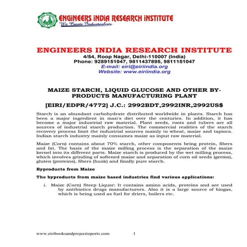 The production process of starch | PPTX