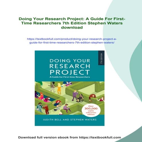 Doing Your Research Project: A Guide For First-Time Researchers 7th ...