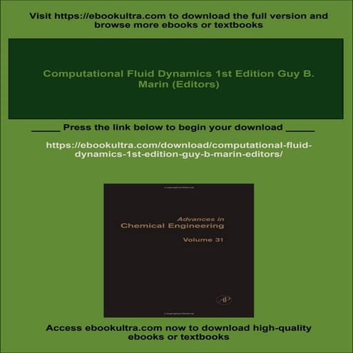 Computational Fluid Dynamics 1st Edition Guy B. Marin (Editors) | PDF
