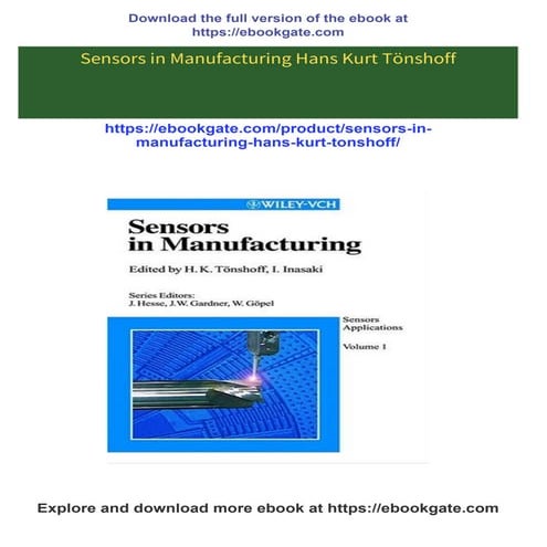 Get Sensors in Manufacturing Hans Kurt Tönshoff free all chapters | PDF