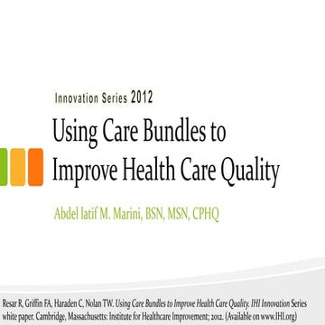 Using Care Bundles | PPTX