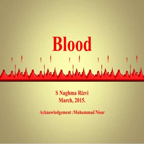 Blood Composiotion Blood Physiology | PPTX