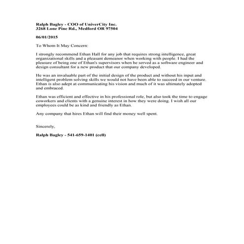 ethan - letter of rec | PDF