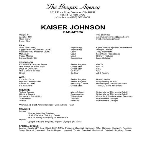 Kaiser Johnson Resume | DOCX