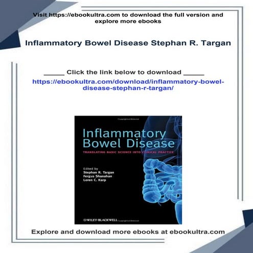 Inflammatory Bowel Disease Stephan R. Targan | PDF