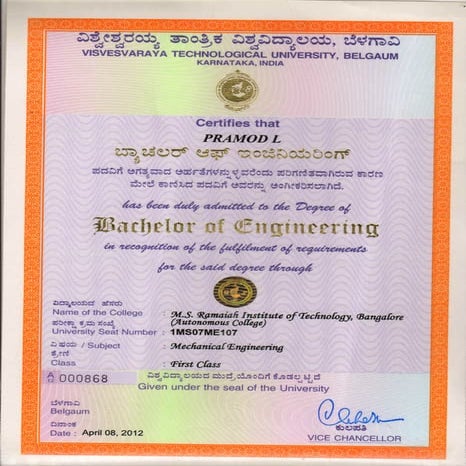 Degree cerficate | PDF