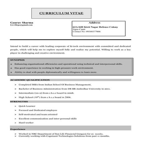 Gaurav CV | PDF