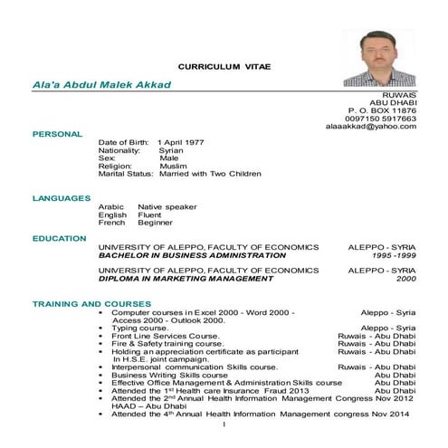 Tahani CV new pro | PDF
