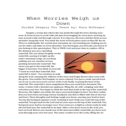 Guided Imagery mountain exercise | DOCX