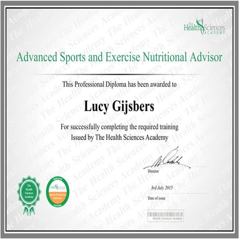 certificate-preview-f6b9e1e6 | PDF | Fitness and Exercise | Healthy Living