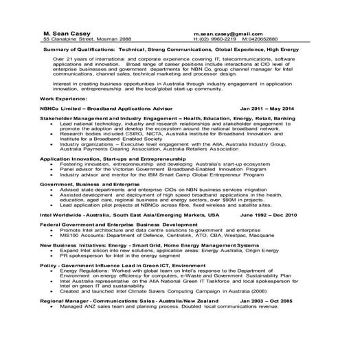 Neil 1 Page Cv | PPTX