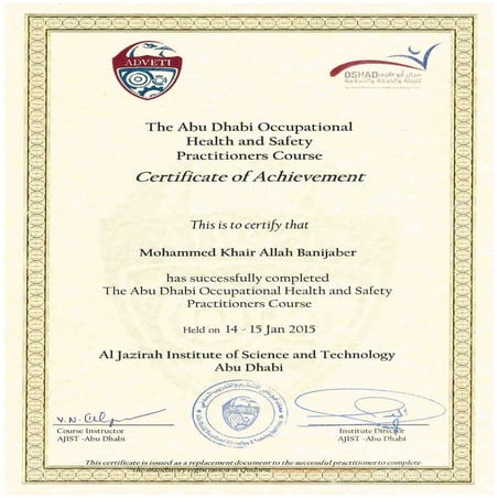AD OHS Practitioner Certificate | PDF