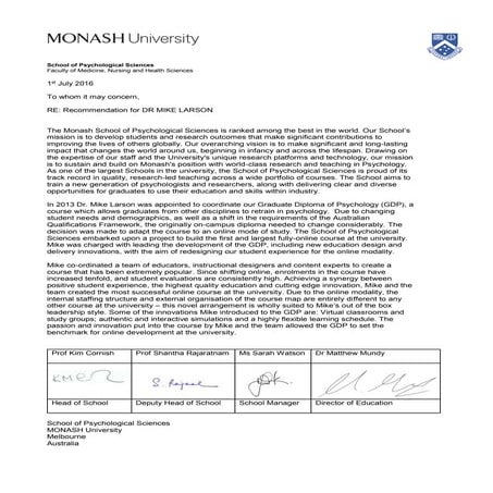 Letter of Reference - Matt Mundy | PDF