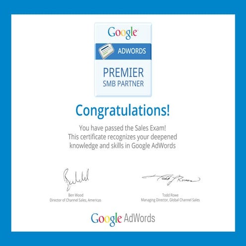 Google AdWords Certificate | PDF