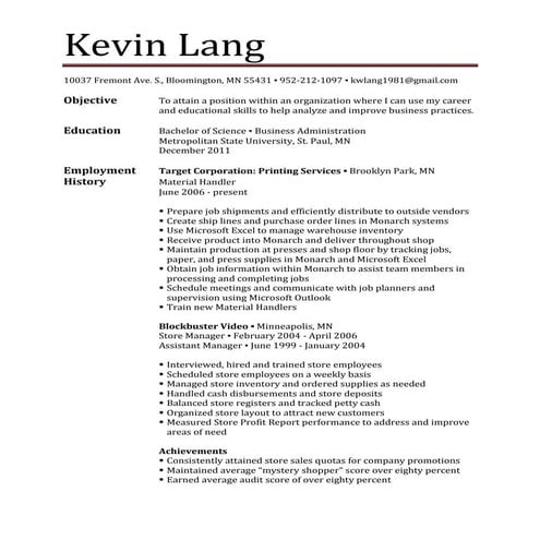 graphic resume Emily Kenney | PDF