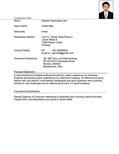 Praveen resume | DOC