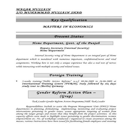 CV Waqar Sahib Final | PDF