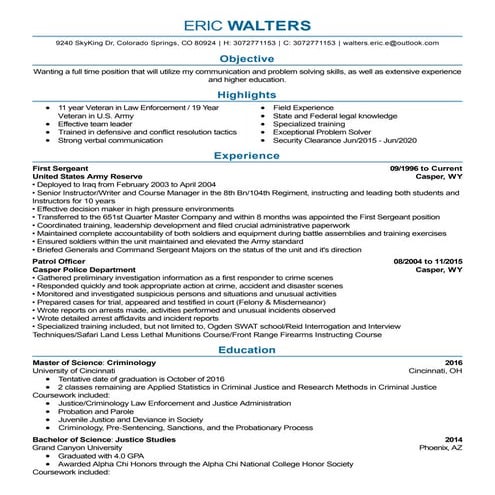 Eric Walters Resume 5 | PDF