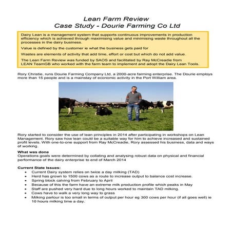 Dairy Lean Case Study Rory Christie_1607 V3 | PDF