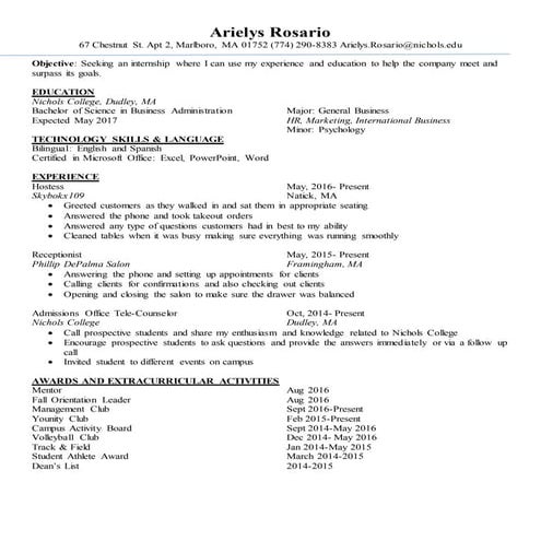 Resume Inten | PDF