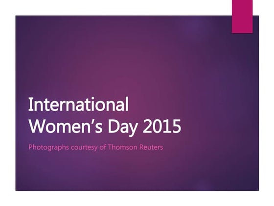 Women's day celebration at the resort | PPTX | Food & Drink