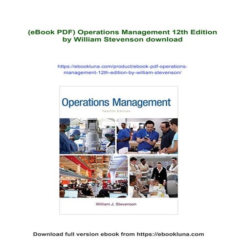 (eBook PDF) Operations Management 12th Edition by William Stevenson | PDF
