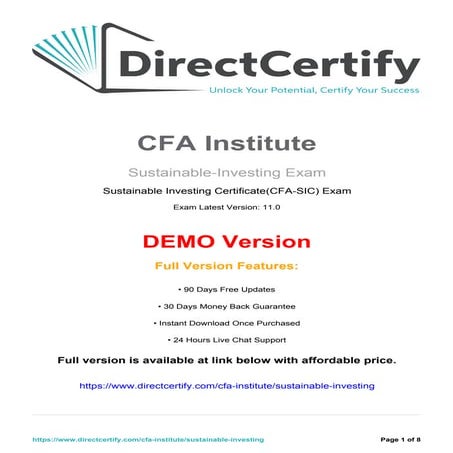 Sustainable-Investing Practice Test Questions Answers | PDF