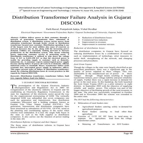 Distribution Transformer Failure Analysis in Gujarat DISCOM | PDF