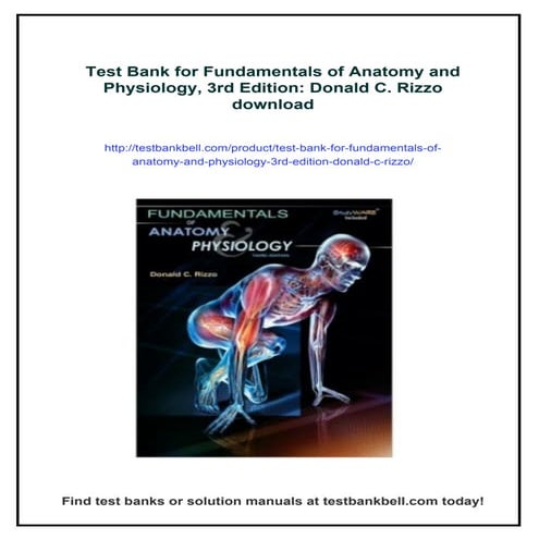 Test Bank for Fundamentals of Anatomy and Physiology, 3rd Edition ...