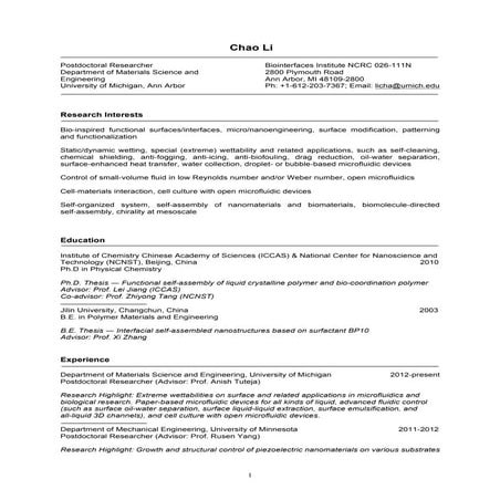 CV_Chao Li_2016 | PDF