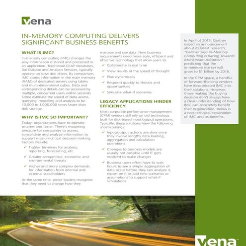 Vena Datasheet - In-Memory Computing | PDF