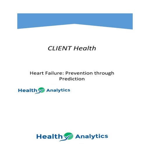Healthy Analytics - Prevention through Prediction | PDF