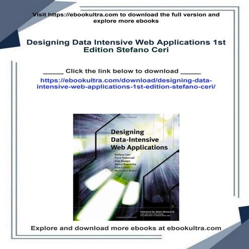 Designing Data Intensive Web Applications 1st Edition Stefano Ceri | PDF