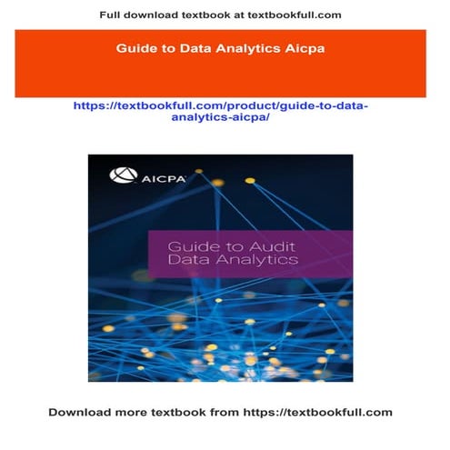 Download ebooks file Guide to Data Analytics Aicpa all chapters | PDF