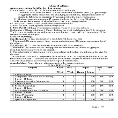 48149057 syllabus-mscit-full | PDF
