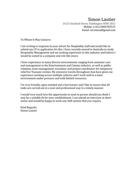 Reference letter CMA | PDF