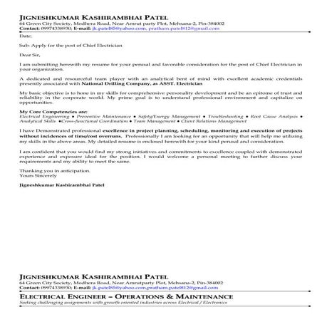 Resume atta s rao ETO | DOC