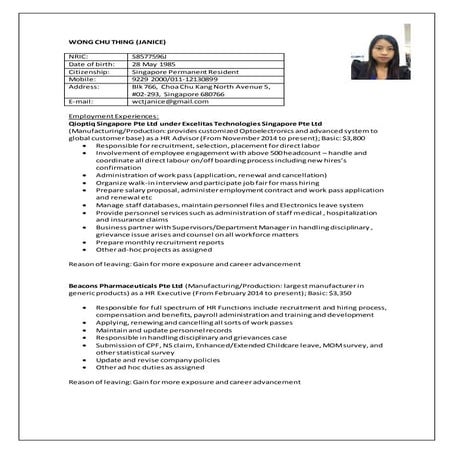 Janice Wong CV | DOCX