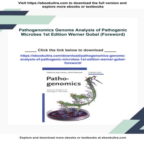 Pathogenomics Genome Analysis of Pathogenic Microbes 1st Edition Werner Gobel (Foreword) | PDF