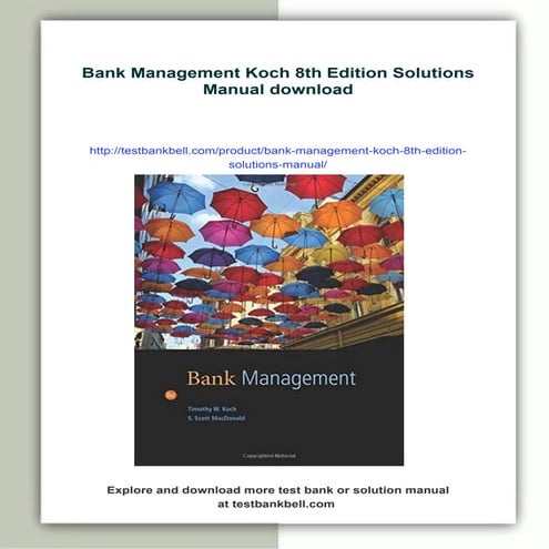 Bank Management Koch 8th Edition Solutions Manual | PDF