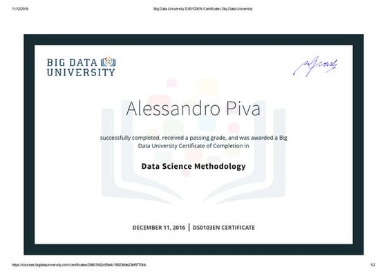 Big Data University BD0111EN Certificate _ Big Data University | PPT