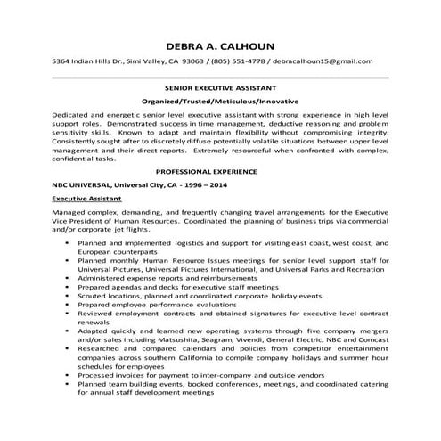 Debra Calhoun's Resume | PDF