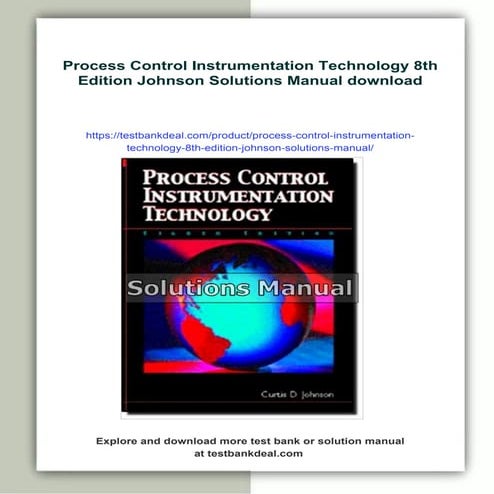 Process Control Instrumentation Technology 8th Edition Johnson Solutions Manual | PDF