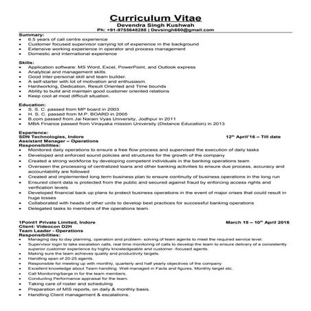 Devendra Kushwah Resume | DOC