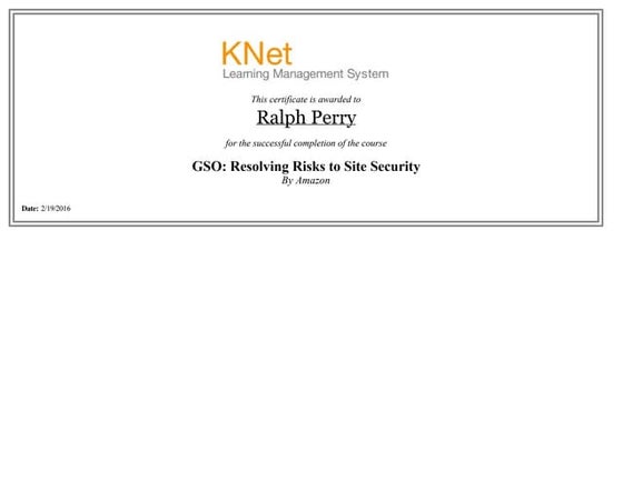 Site Security Controls Certificate | PPT