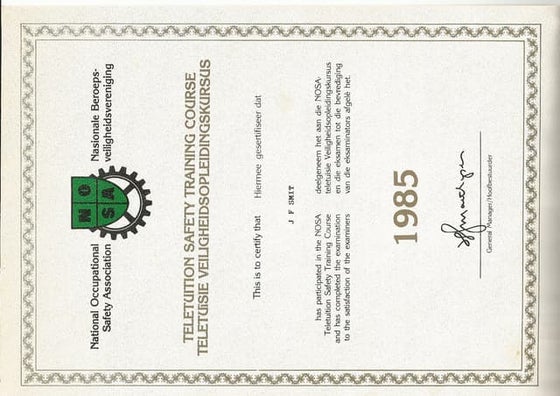 JF Smit Marine Fire Fighting Certificate | PDF