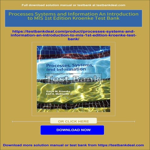 Processes Systems and Information An Introduction to MIS 1st Edition ...